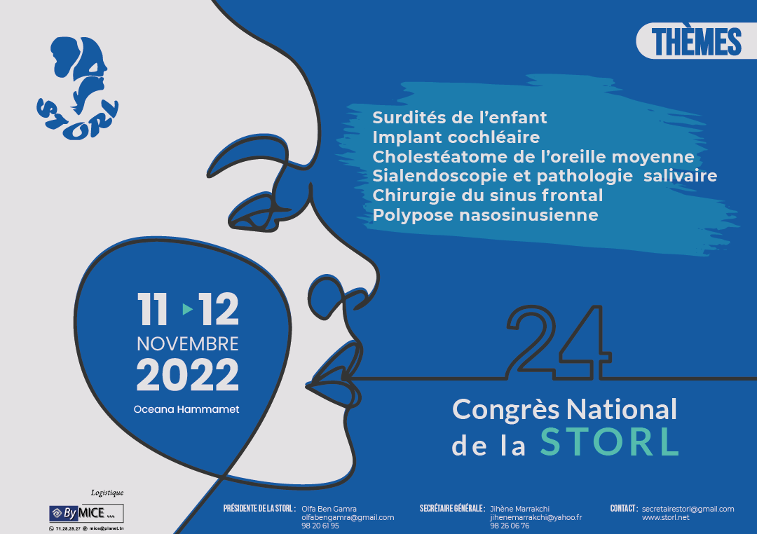 24ème Congrès National de la STORL - Société Tunisienne d'ORL et de ...